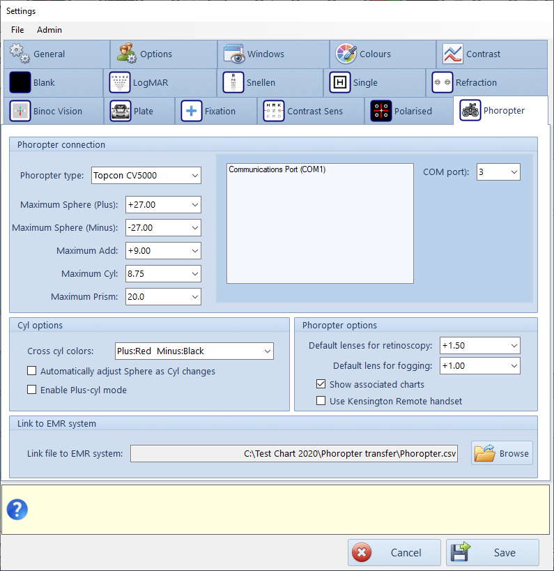 Enabling the Phoropter Module